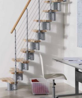 Kya - mini scala in acciaio e legno